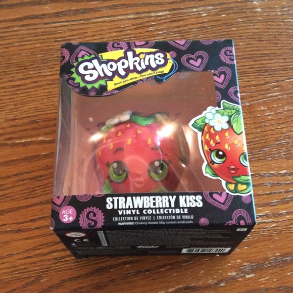 Shopkins | Toys | Shopkins Strawberry Kiss Vinyl Collectible Nwt | Poshmark